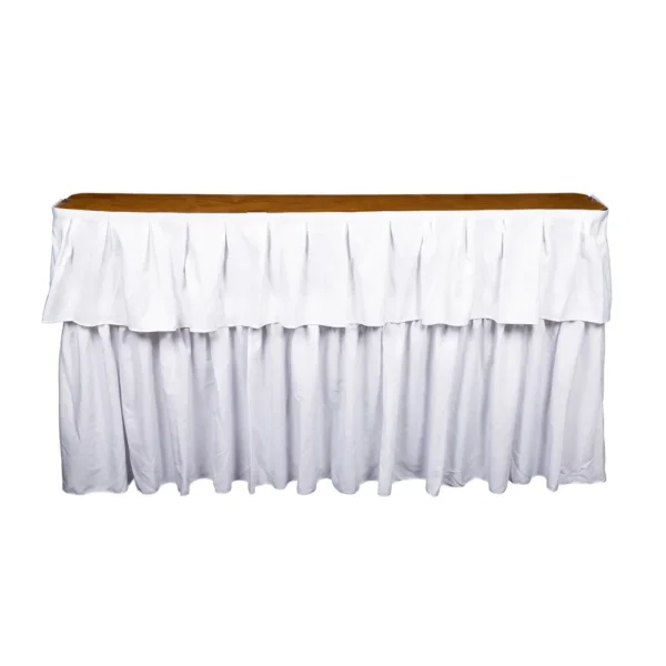 6Ft Bar With Skirt White | PartyGo Rentals
